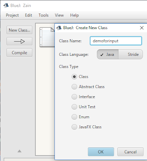 Java Script: Membuat Coding Demo For input Menggunakan BlueJ