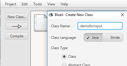 Java Script: Membuat Coding Demo For input Menggunakan BlueJ