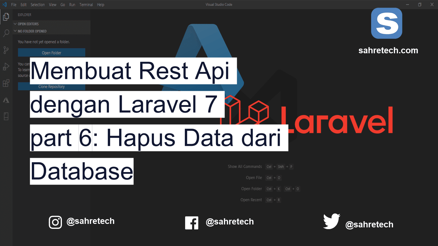 Membuat Rest Api Dengan Laravel 7 6 Hapus Data Dari Database Sahretech