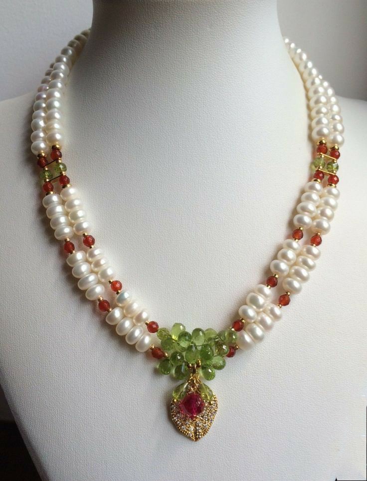 Pearl multi strand necklace