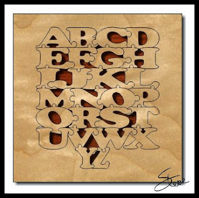Scrollsaw Workshop: Alphabet Puzzle Scroll Saw Pattern.