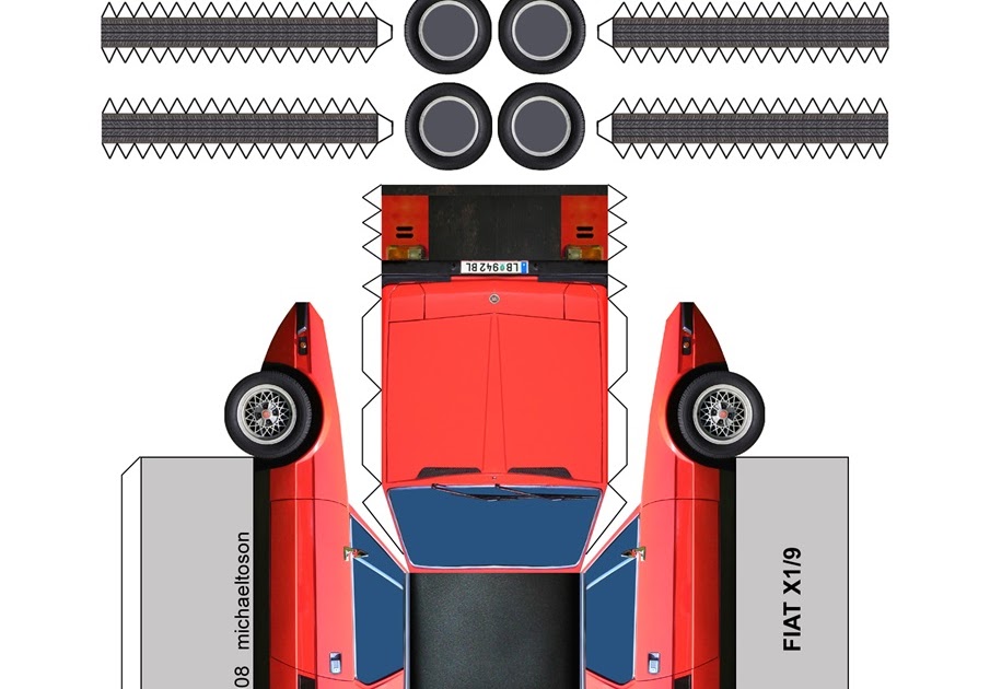 SP. Papel Modelismo: PaperCraft FIAT X1/9