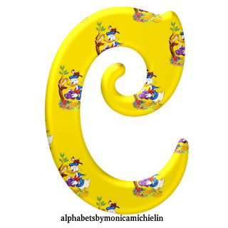 M. Michielin Alphabets: DONALD DUCK YELLOW TEXTURE SEAMLESS ALPHABET ...