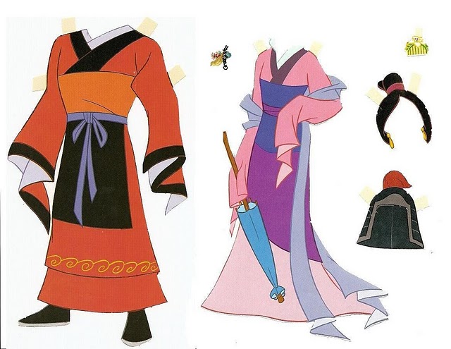 RECORTABLES Y PAPERCRAFT: MULAN RECORTABLES