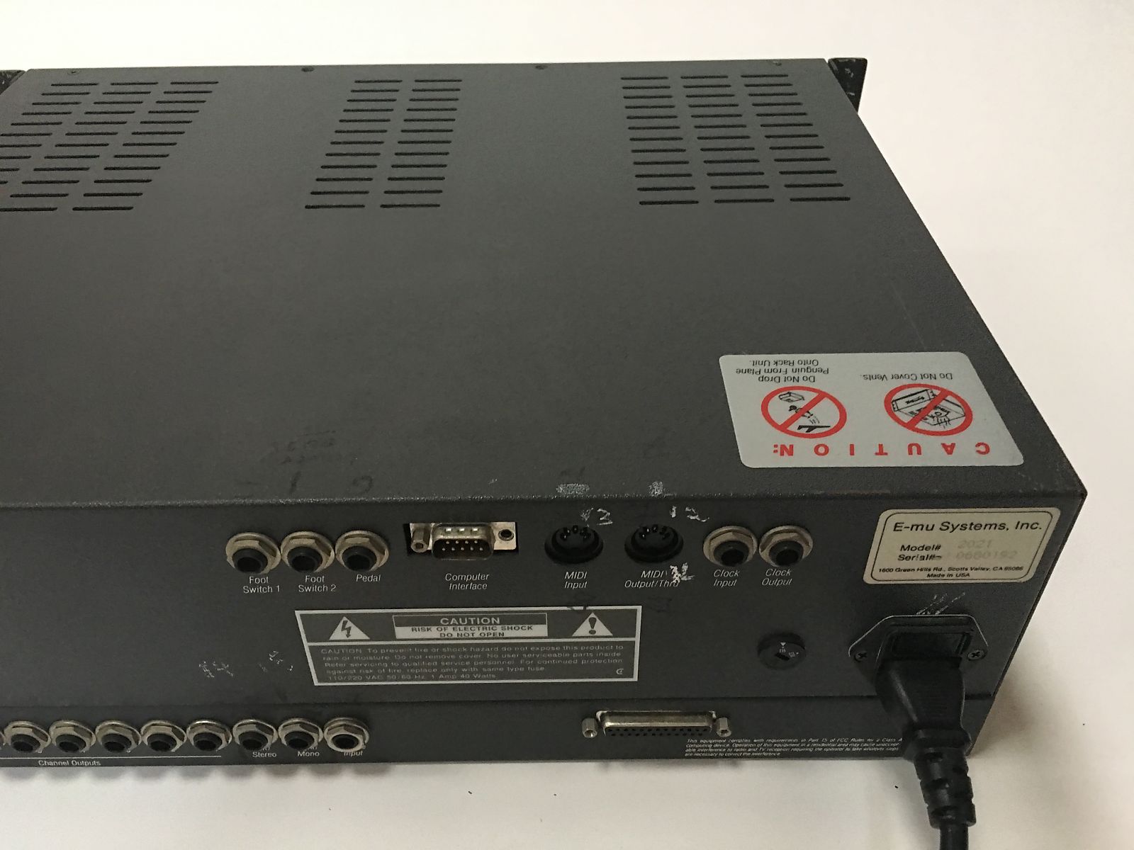 MATRIXSYNTH: Emu Emax 1 SE Rack Sampler w/SCSI2SD OLED Display SN 0680192