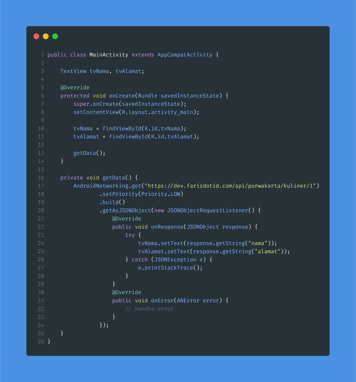 Tutorial GET Data JSON Object dengan Fast Android Networking - Rivaldi 48