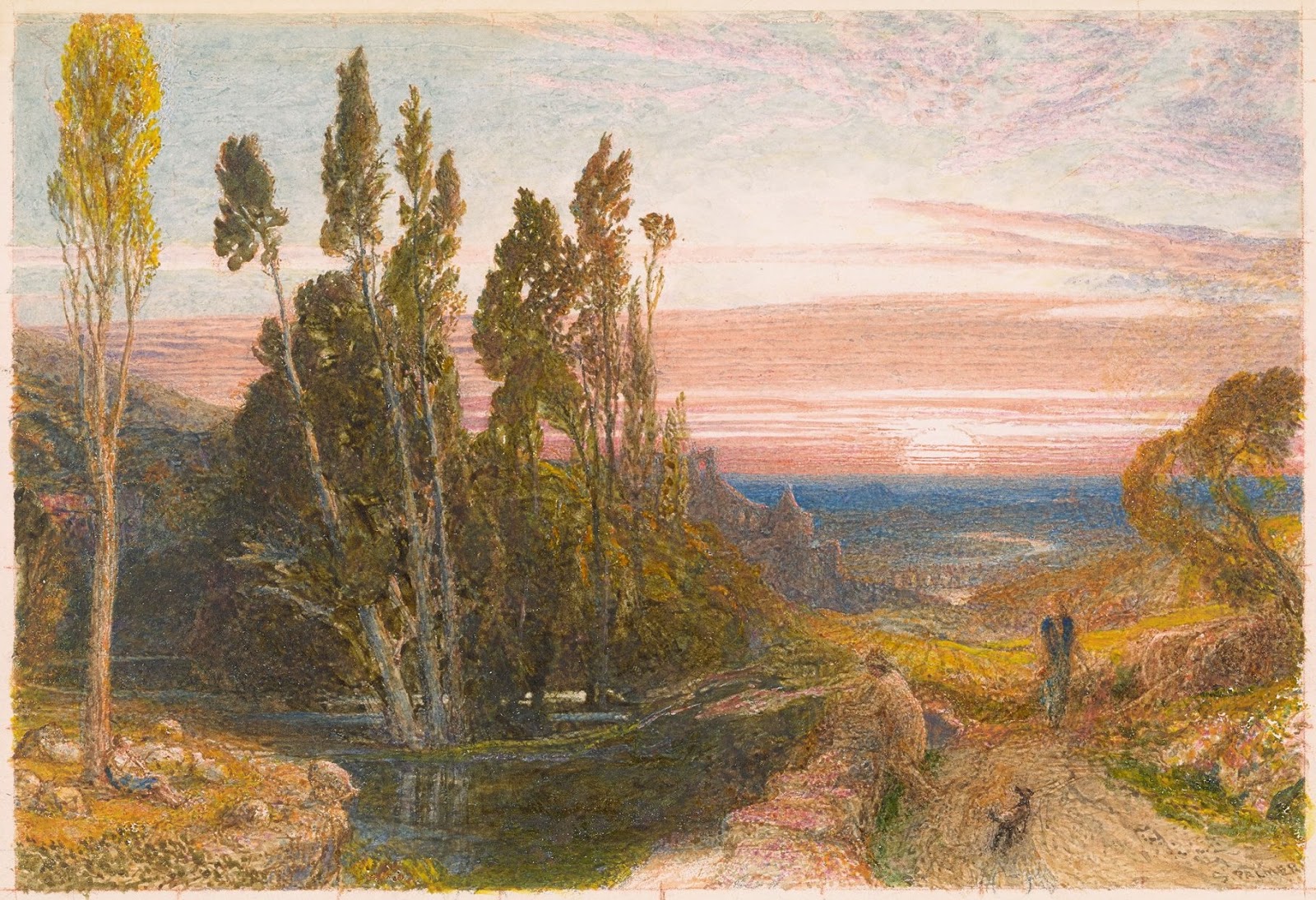 Spencer Alley: Landscapes by Samuel Palmer, 19th century