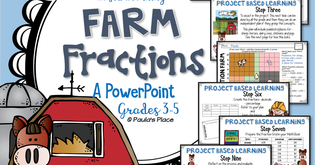 Paula's Place Teaching Resources: Farm Fractions