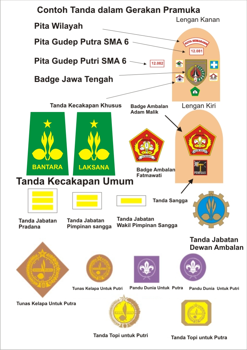 Serba-Serbi Pramuka: Tanda seragam Pramuka Golongan penegak Putra