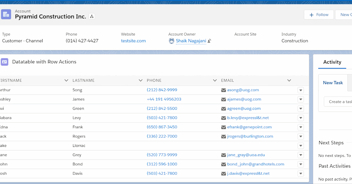 Salesforce Code Crack: Lightning DataTable With Row Actions in ...