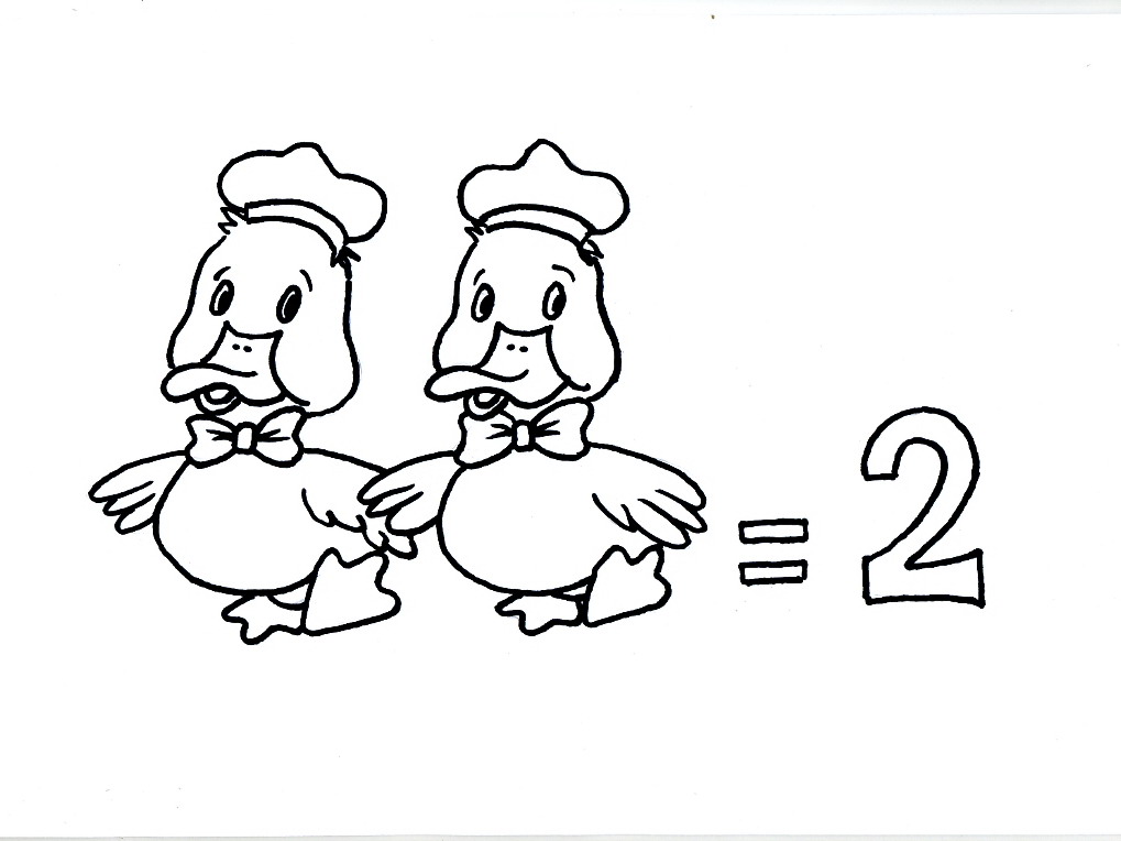 Dibujos para imprimir y colorear pintar imagenes para niños: Numero 2 ...