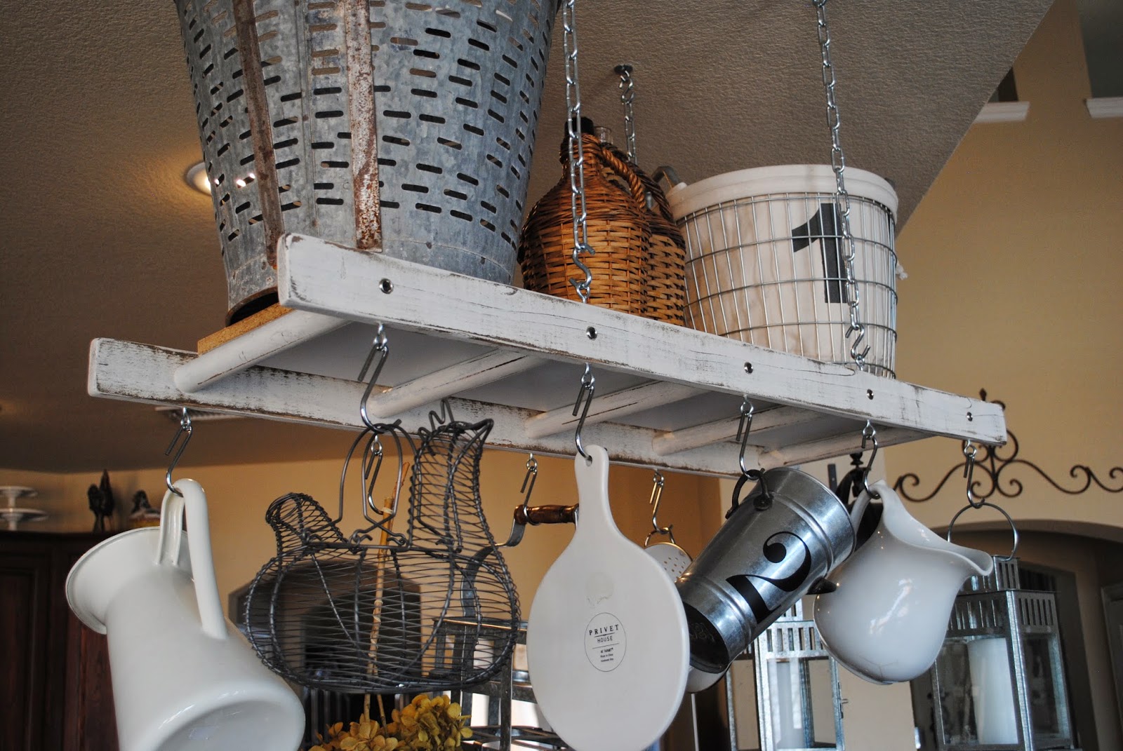 Edna Faye Creations: Rustic Pot Racks and Ladders