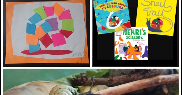 Matisse inspired snail art - rubber boots and elf shoes