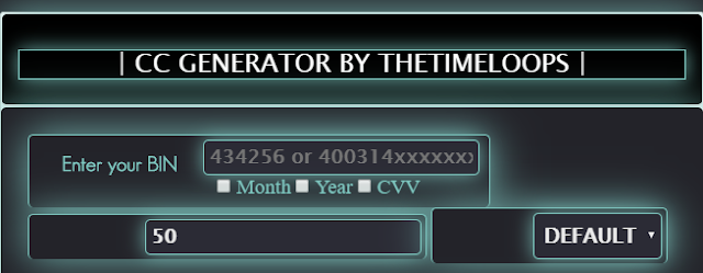 HOW TO MAKE A CC/CREDIT CARD GENERATOR AND HOW TO USE IT CORRECTLY