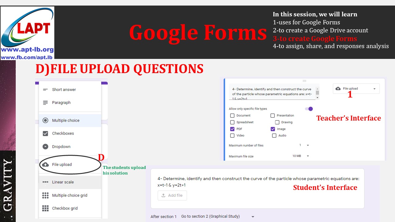 Creating quiz using Google forms