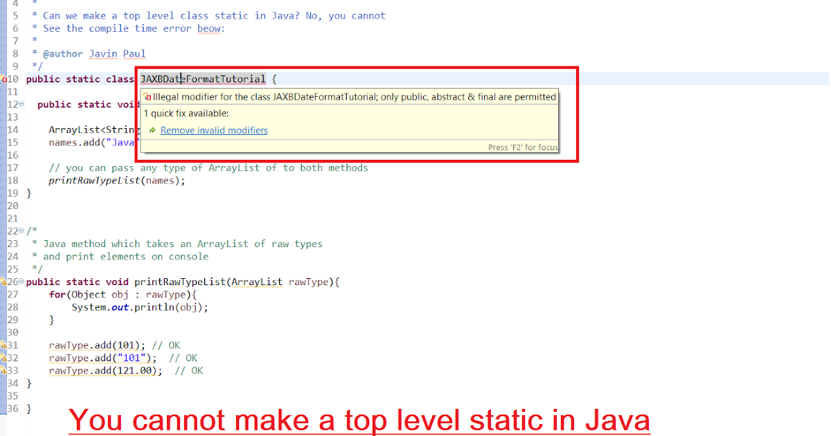 Difference Between Static And Non Static Nested Class In Java Example Java67
