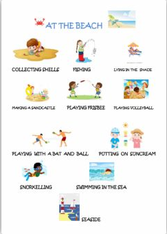 games and songs: 3rd Grade - Unit 6 - At the beach - May/June