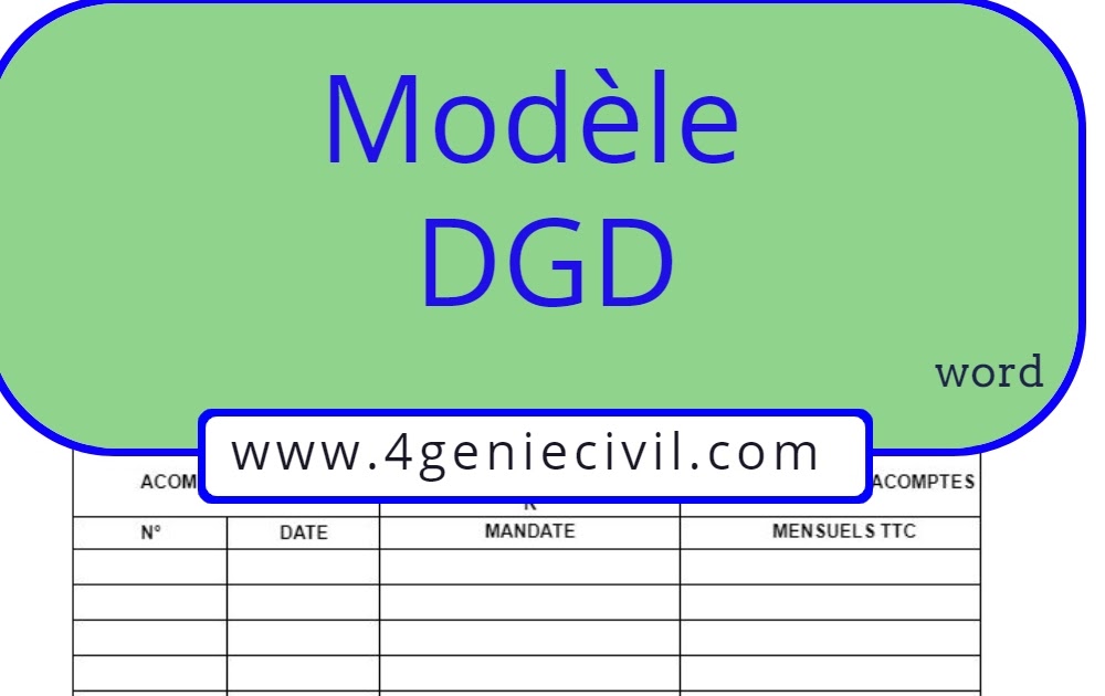 Modèle DGD gratuit