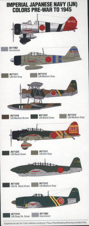 Aviation of Japan 日本の航空史: Vallejo IJN Colors Set ~ A Visual Appraisal ...