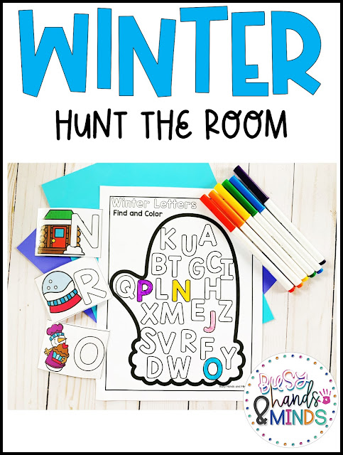 Winter Hunt the Room for Preschool | Busy Hands and Minds