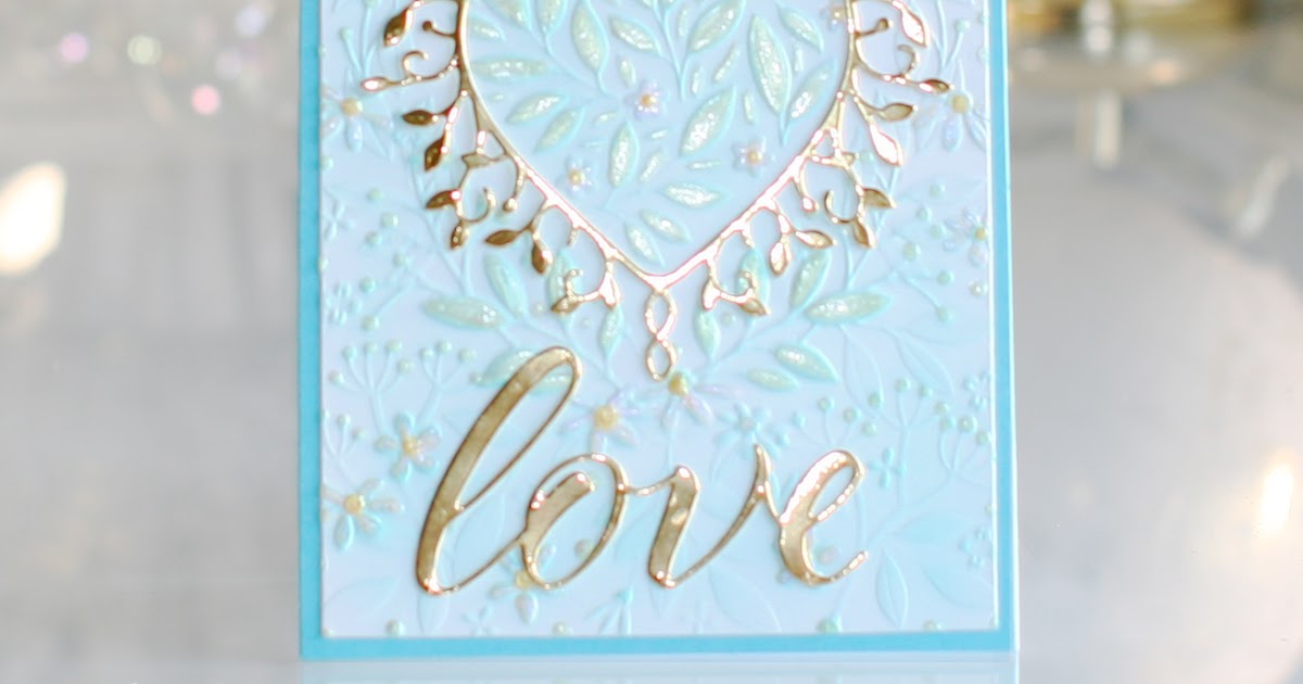 Twinkling Paper Studio: Memory Box Heart Bouquet 3D Embossing Folder