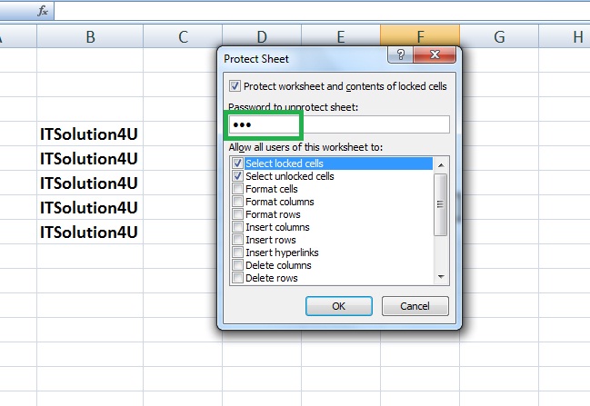 IT Support Solution How To Hide Cells In Excel With Password ITSolution4U IT Support Solution How To Hide Cells In Excel With Password ITSolution4U
