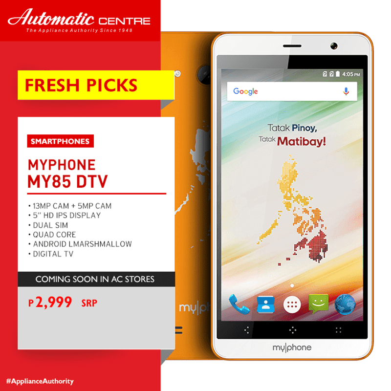 MyPhone My85 DTV Announced Too, Their First Marshmallow Phone With DTV ...