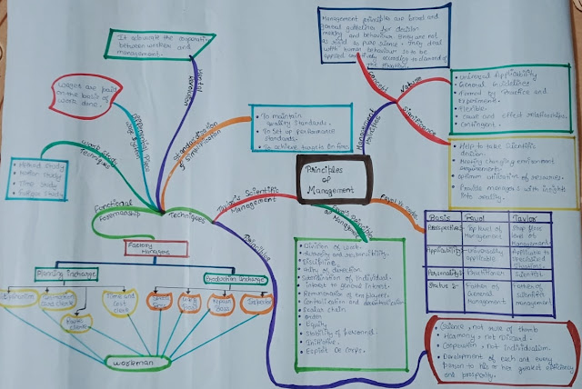 Commerce: Mind Map on Principles of Management