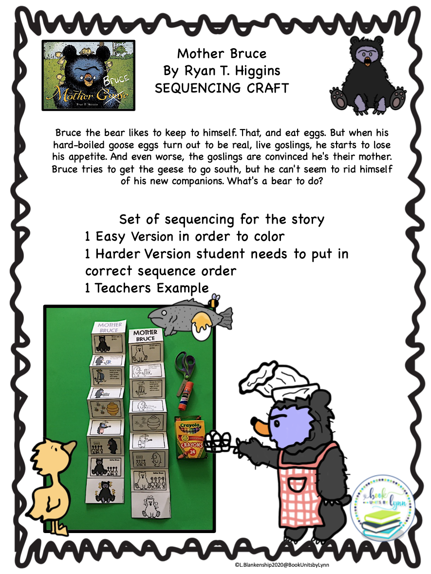 MOTHER BRUCE SEQUENCING CRAFT ~ Book Units by Lynn