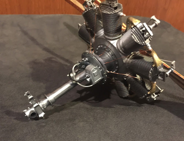 1/6 scale Sopwith Camel Le Rhone Engine and Propeller