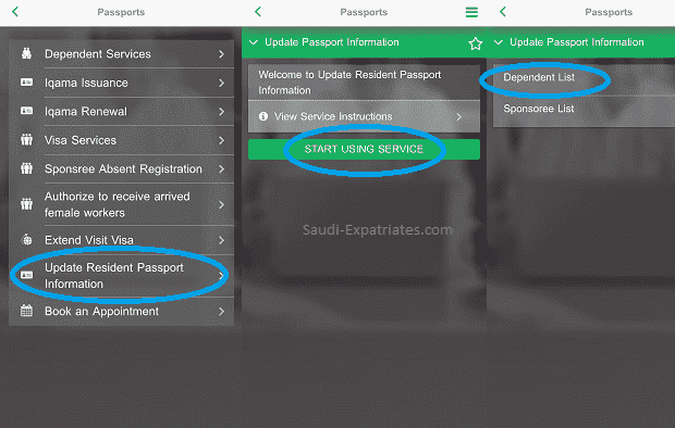 UPDATE PASSPORT INFORMATION USING ABSHER