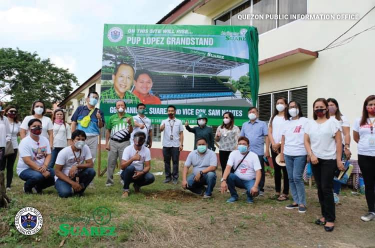 Ground breaking of the new grand stand to be built at PUP Lopez, held ...