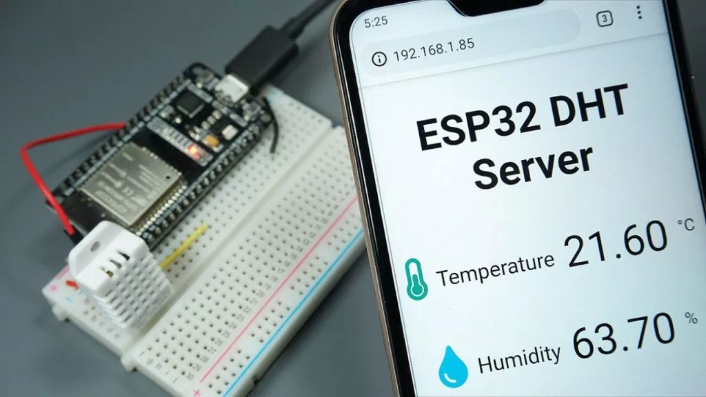 Servidor da web ESP32 DHT11/DHT22 – Temperatura e umidade usando o Arduino IDE – Cap Sistema