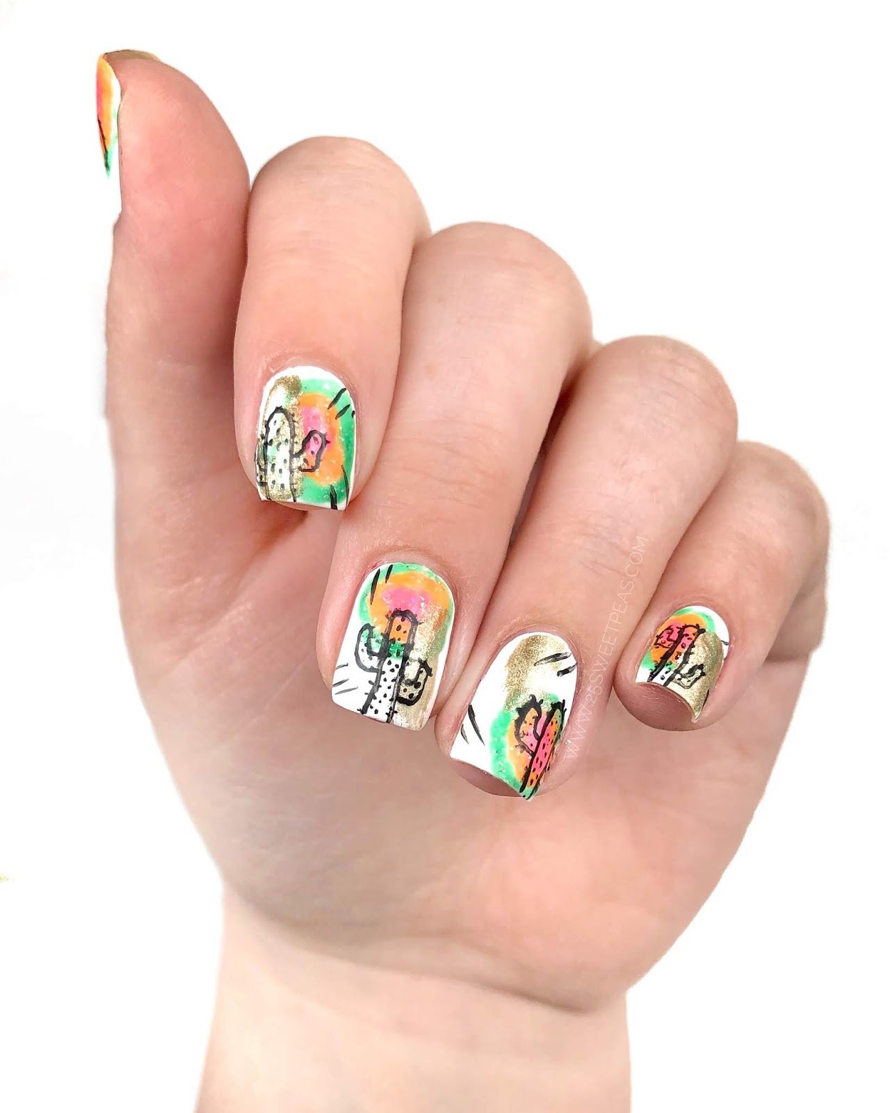 Easy Abstract Nail Art for Summer — 25 Sweetpeas