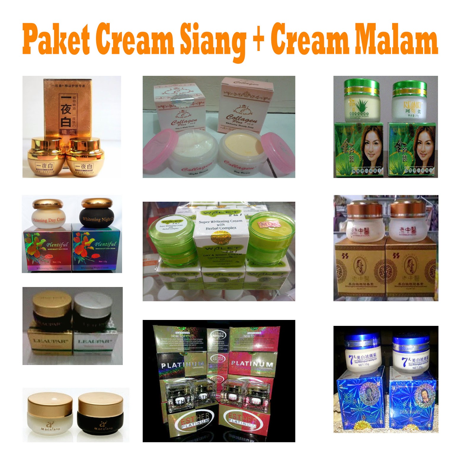 Produk dan Alat Kecantikan: Koleksi Paket Cream Siang + Cream Malam