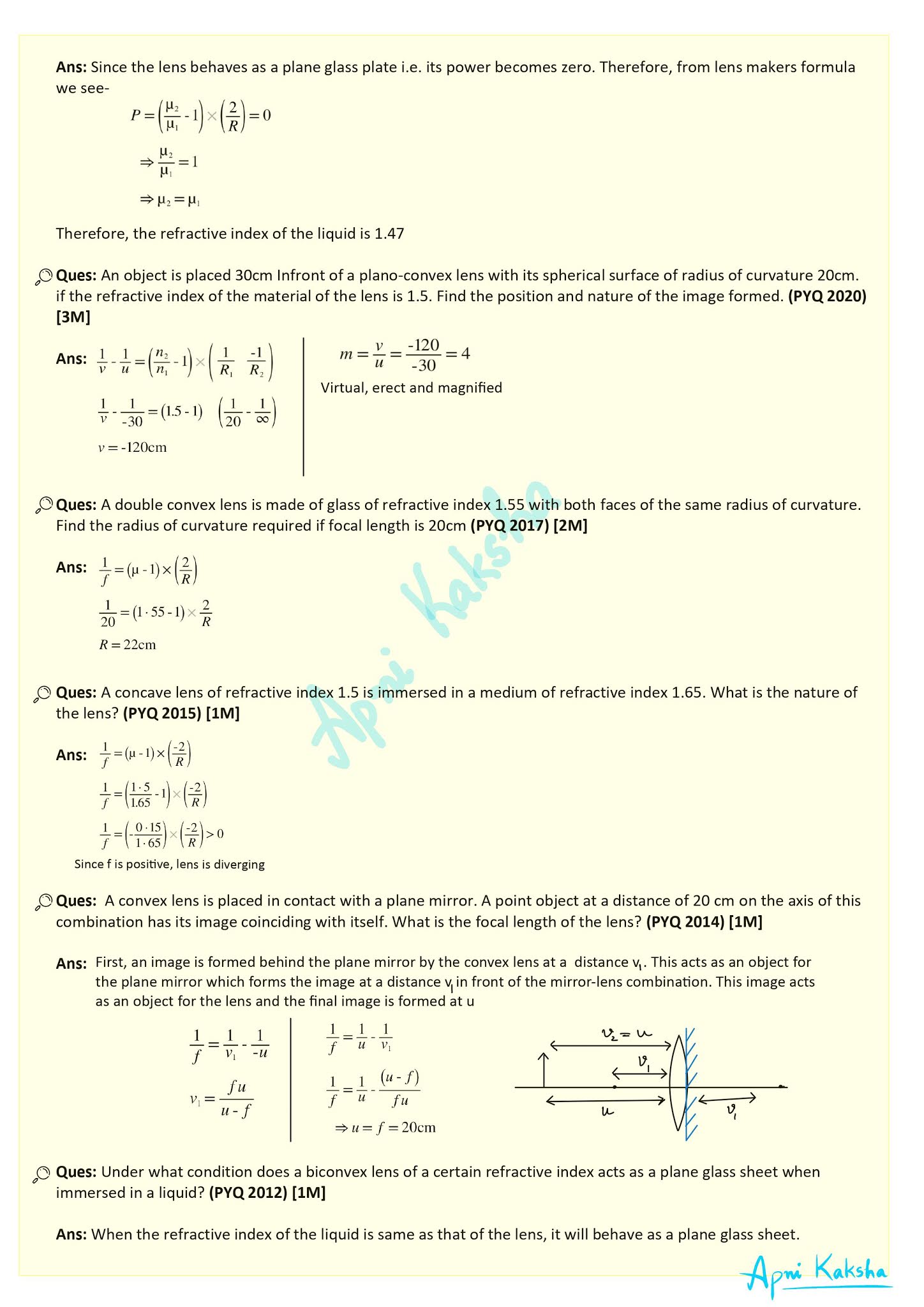 Class 12 Physics Chapter 9 Ray Optics And Optical Instruments Notes PDF Class 12 Physics Chapter 9 Ray Optics And Optical Instruments Notes PDF