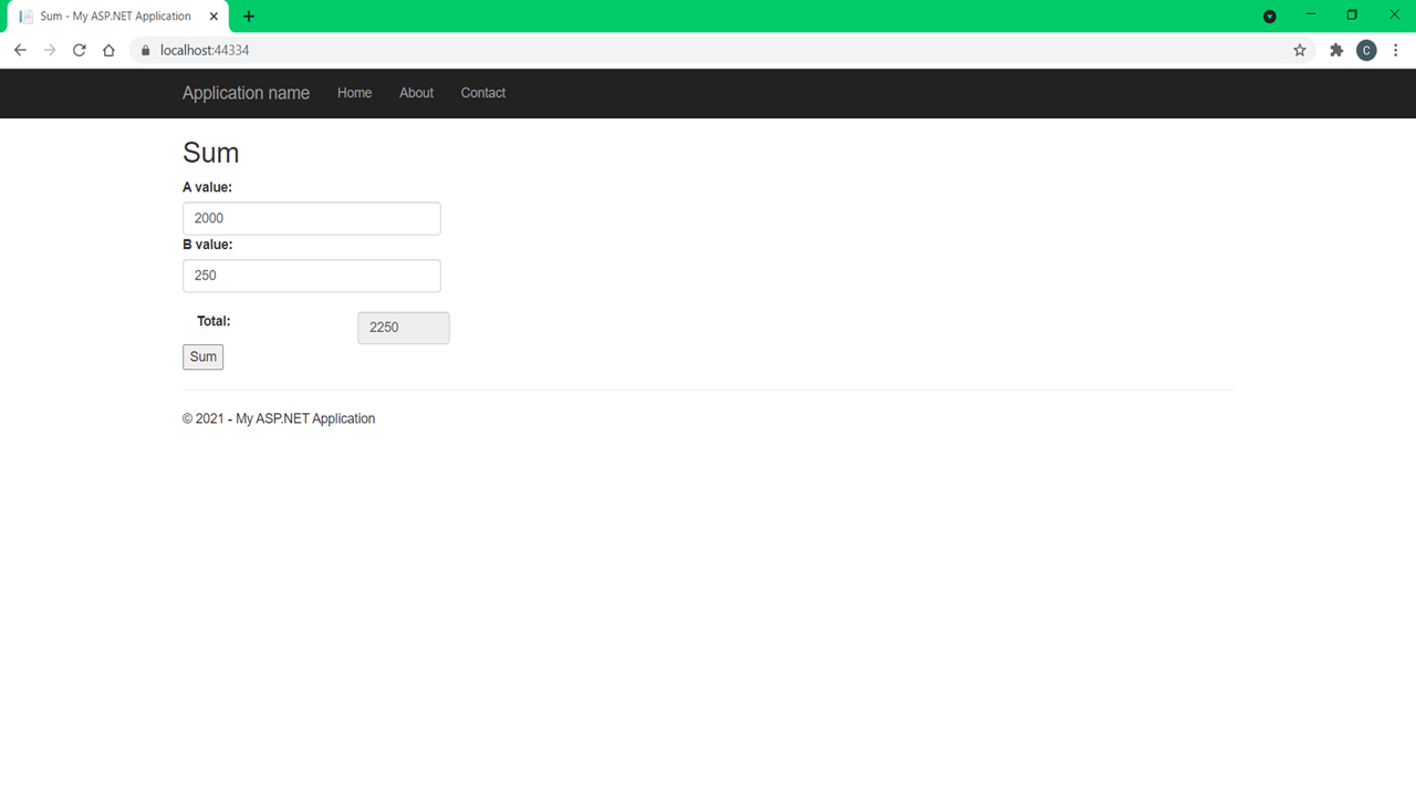 Infinity Coding Tamizha How To Sum Two Number Using Model And Javascript Without Controller In