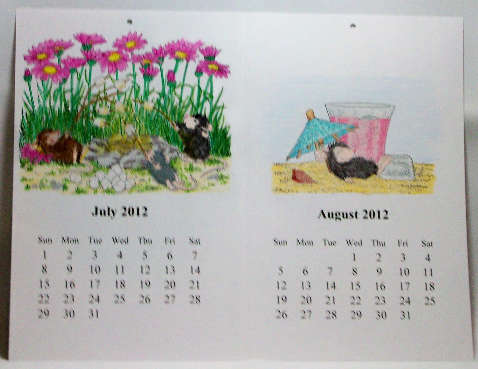 Kathy's Knook: House Mouse Calendar in Color