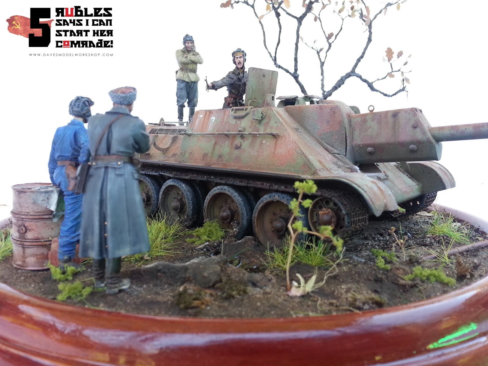 Dave's Model Workshop: Soviet SU-122 diorama - still photographs