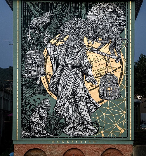 My Owl Barn: Street Art by Monkey Bird