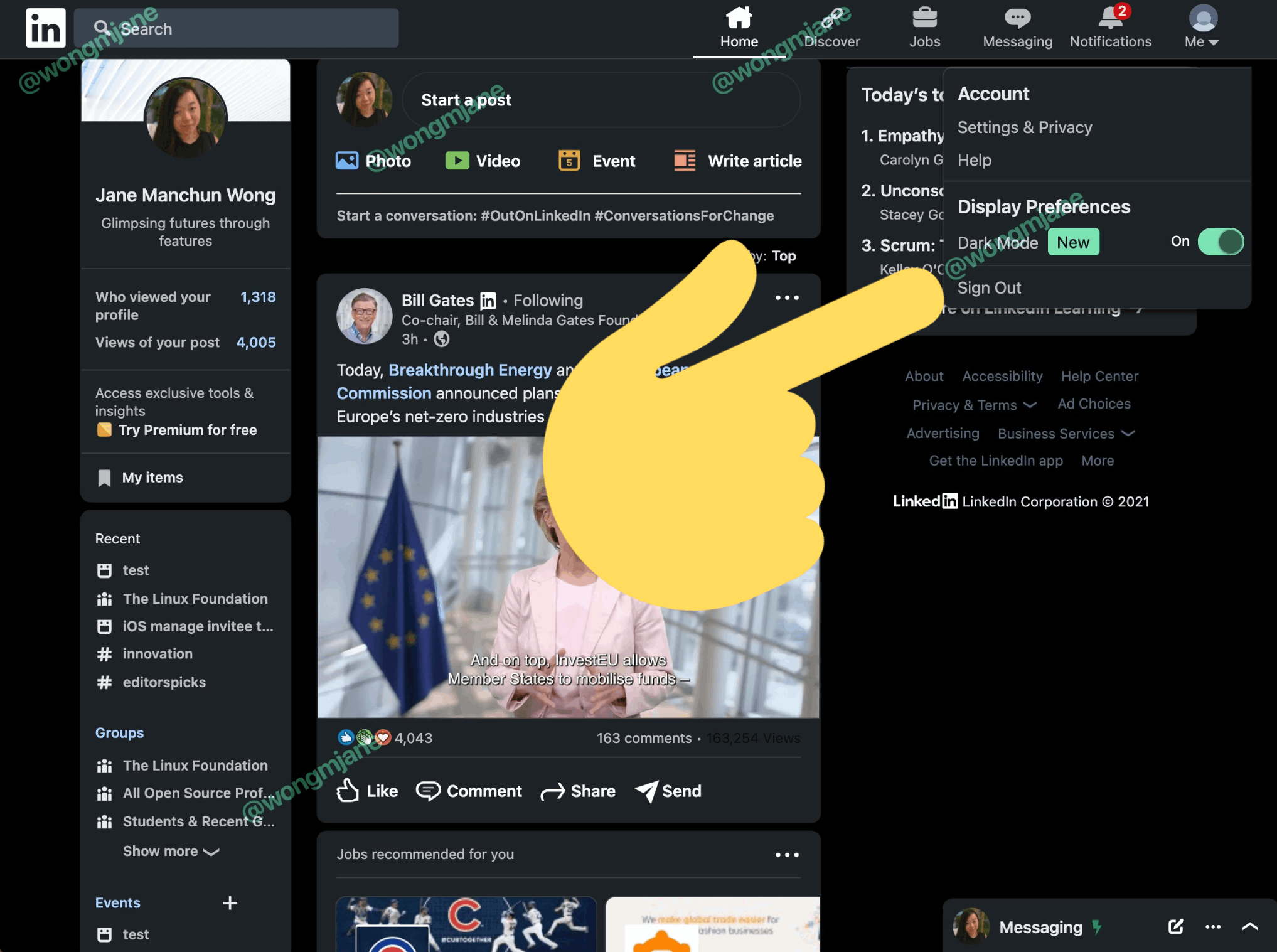 LinkedIn is Finally About to Get a Dark Mode / Digital Information World