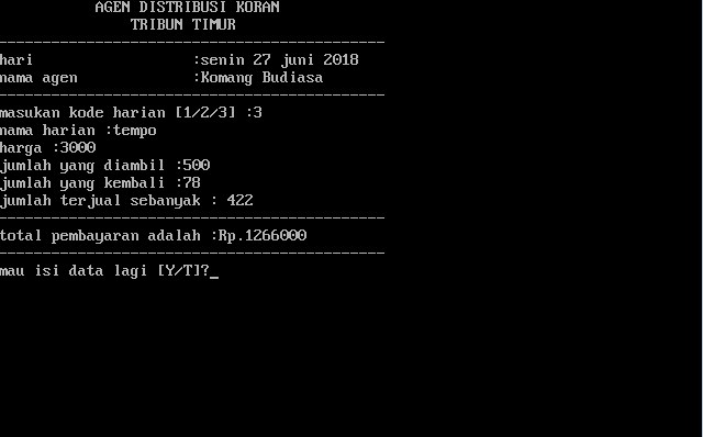 Contoh Output program pascal if dan array