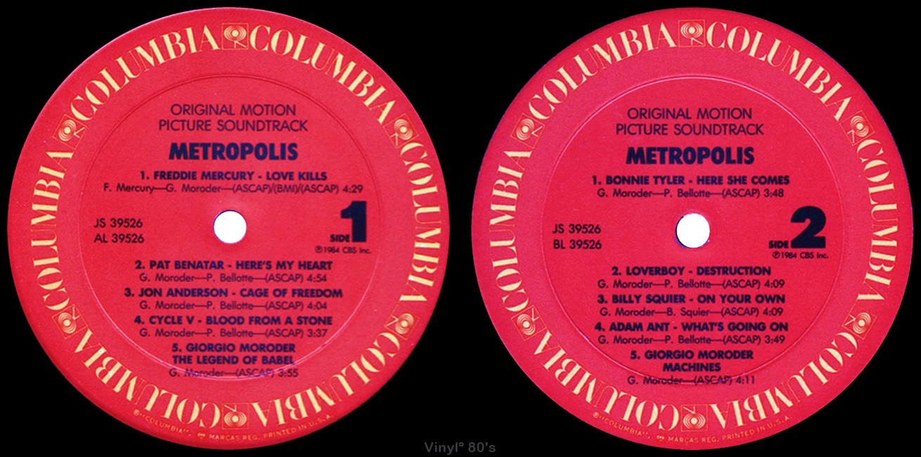 1984 Metropolis. Original Motion Picture Soundtrack - Varios Artistas ...