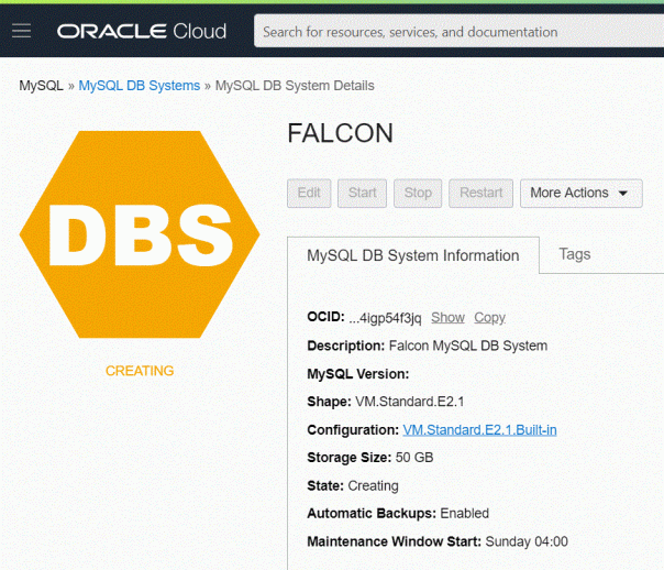 MySQL DB System on Oracle Cloud Infrastructure | DB Exam Study