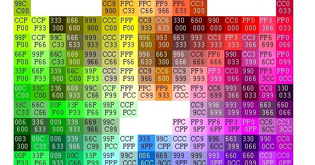 WebShareMotion useful information.: HTML & CSS color codes