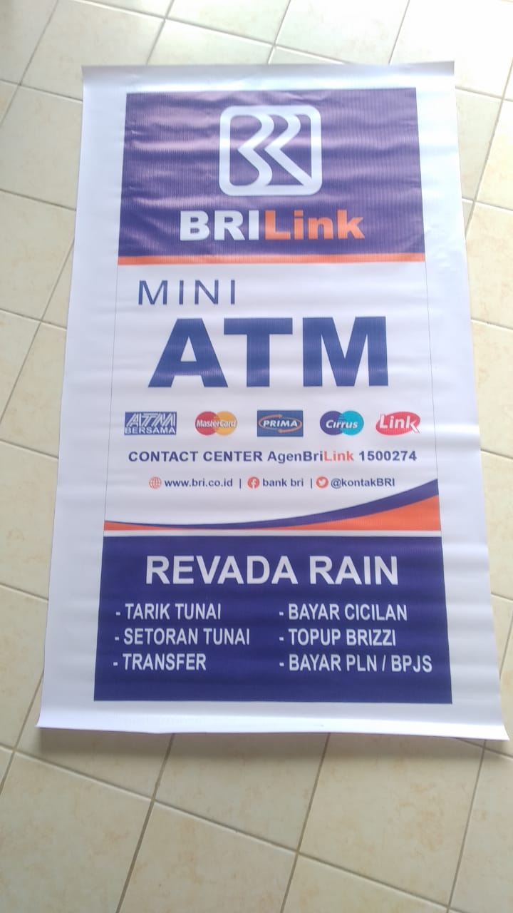 Bikin Spanduk Mini Atm BRI ~ Print Corner