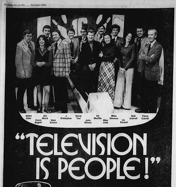 Papergreat: WNEP-TV staff from 1975, including Miss Judy