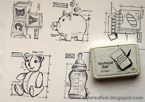 Layers of ink: Baby Blueprint Tutorial