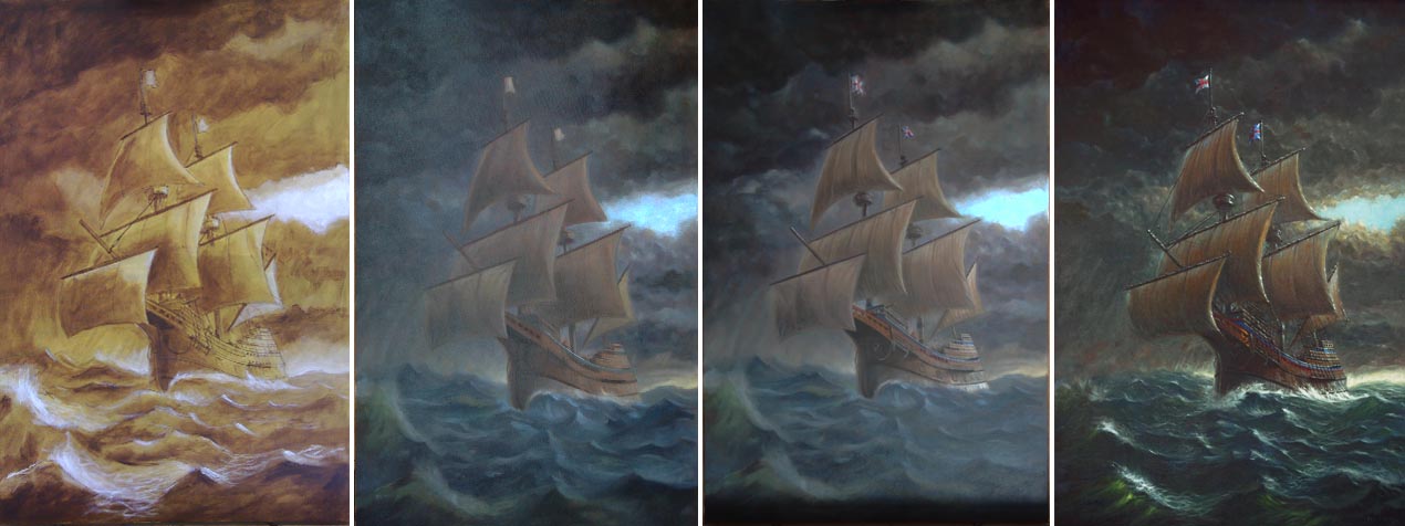 Martin Davey Illustration and Fine Art: Voyage of the Mayflower in ...