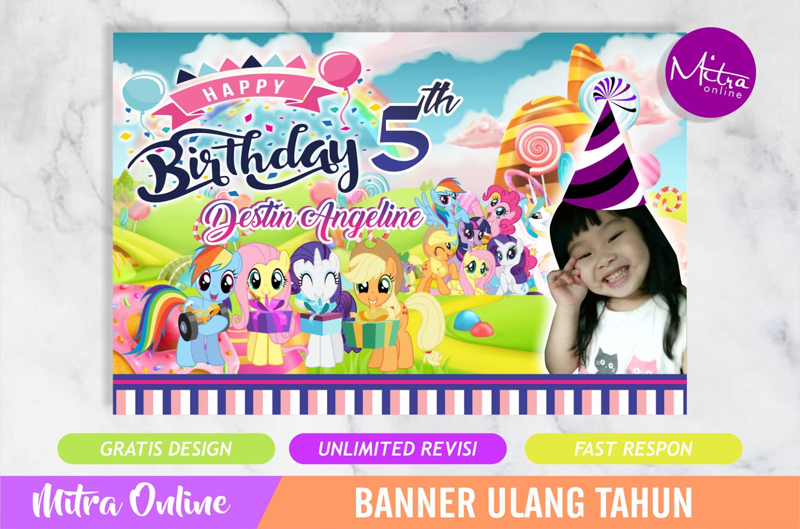 Backdrop Ultah/ Background Banner Ulang Tahun